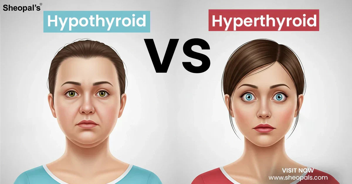Hypothyroid vs Hyperthyroid: Causes, Symptoms and What's The Differenc ...