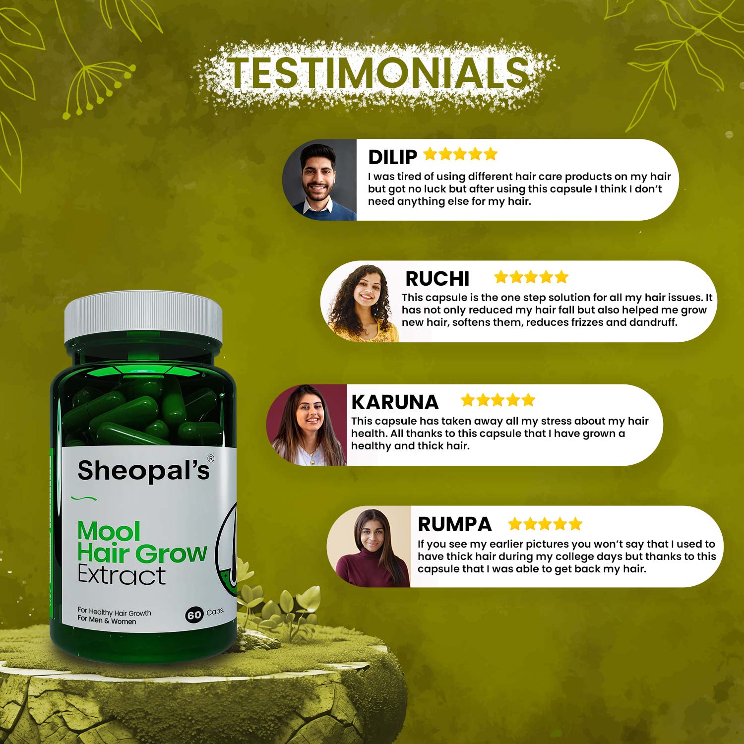 Mool Hair Growth Capsules For Hair Regrowth Sheopals