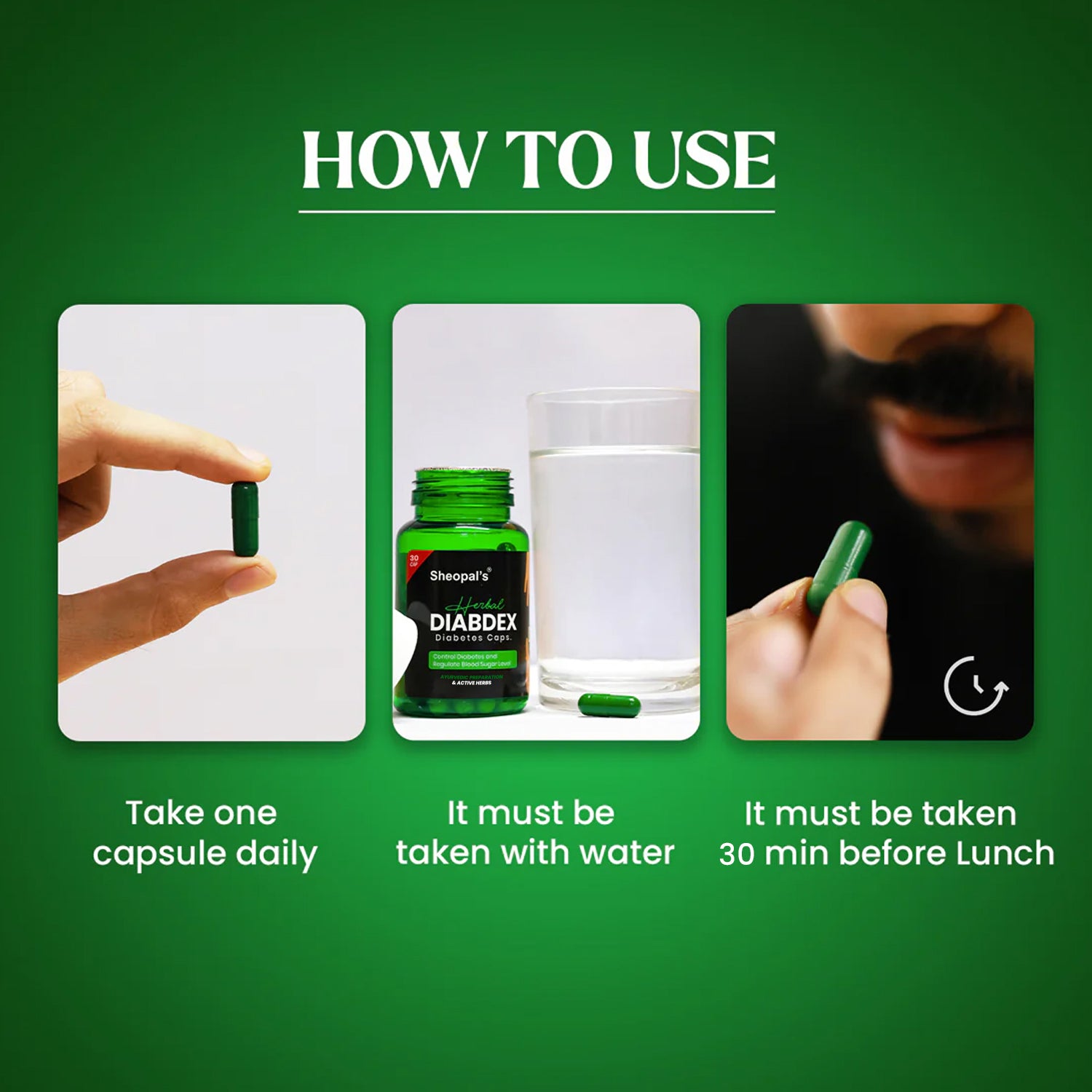 Herbal Diabdex Capsules to Control Blood Sugar Level | Sheopals