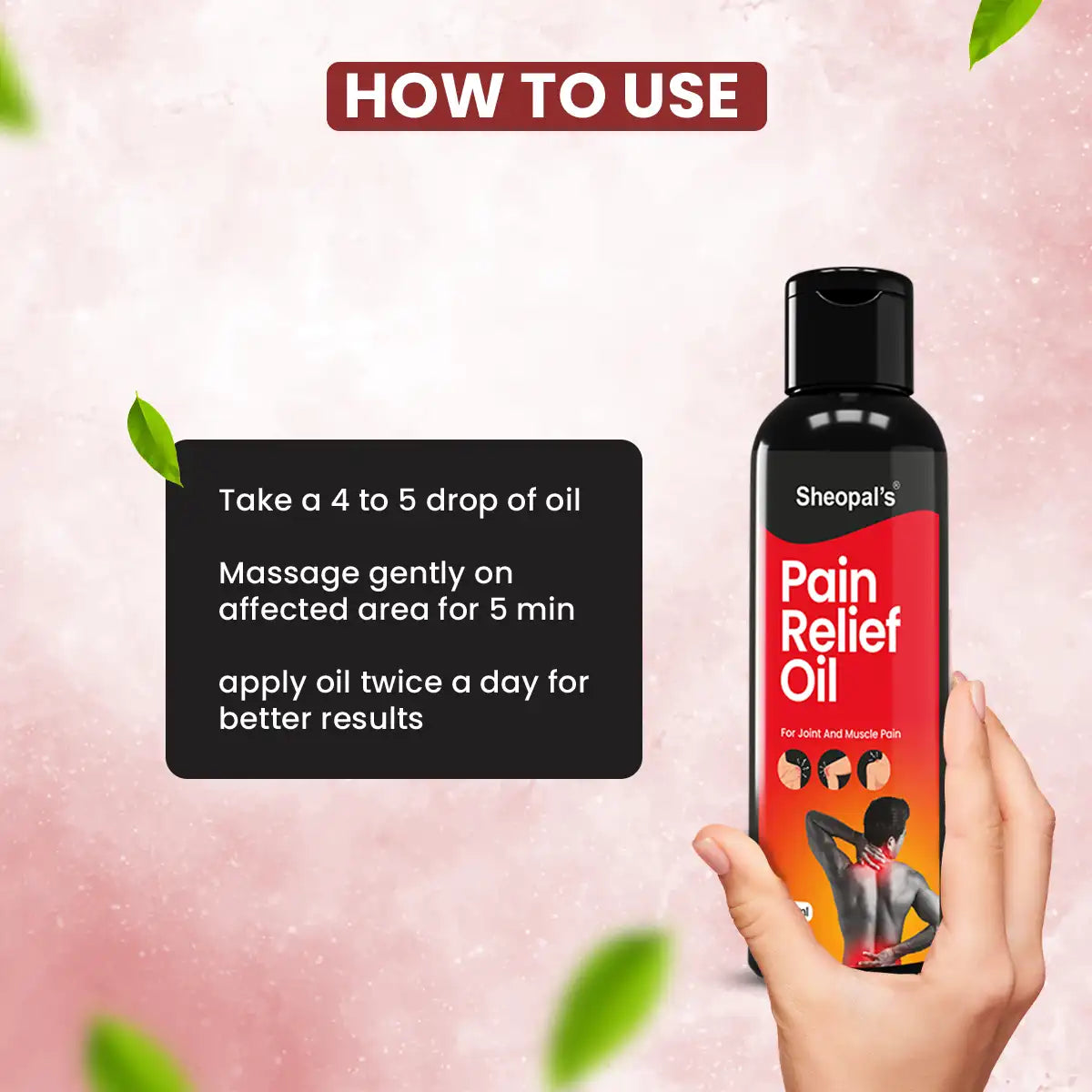 Buy Ayurvedic Pain Relief Oil For Joint and Body Pain - Sheopals