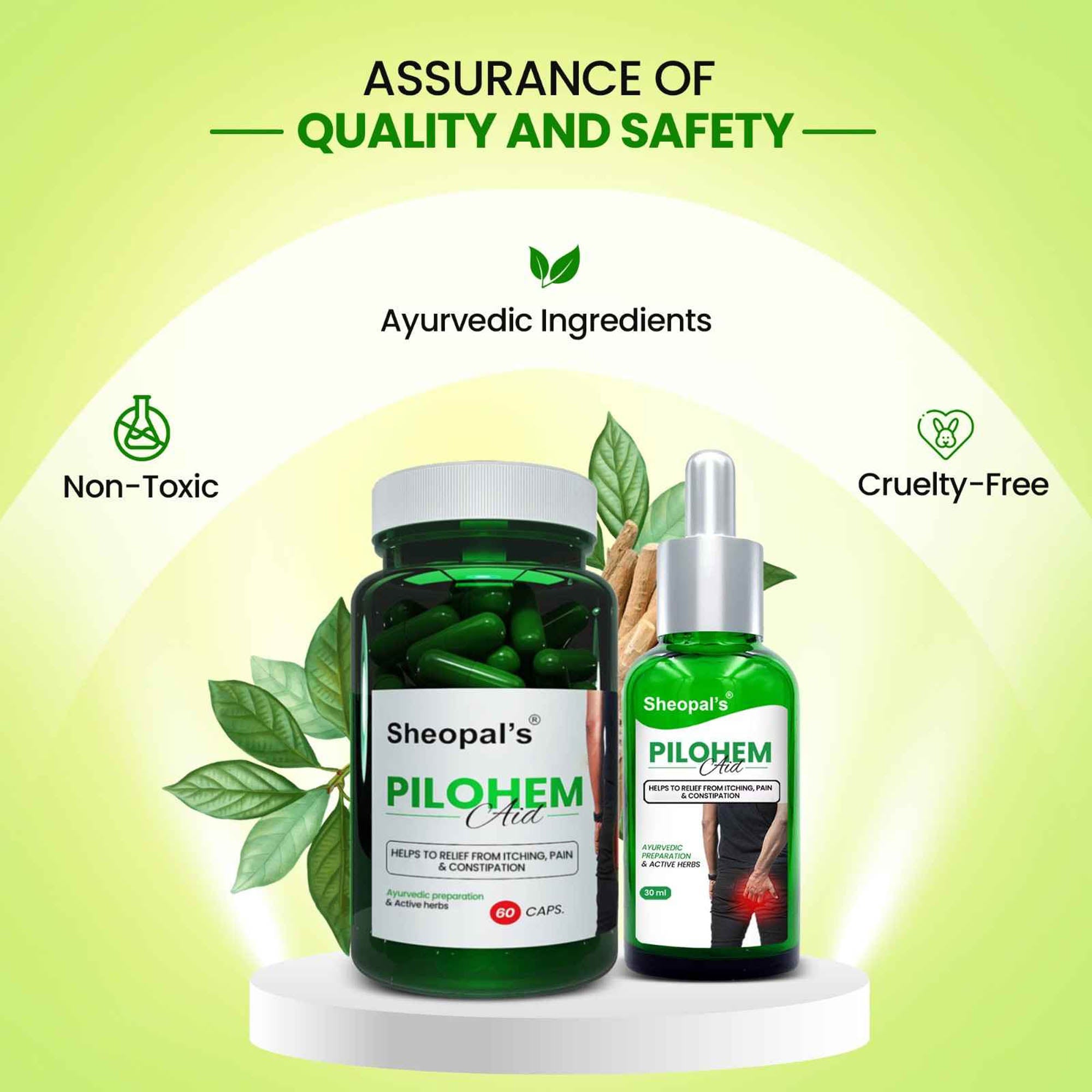 Pilohem Aid: Best Ayurvedic Capsule And Oil For Piles | Sheopals